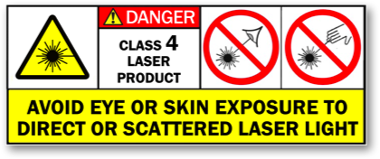 Safety of Class 4 visible-beam lasers